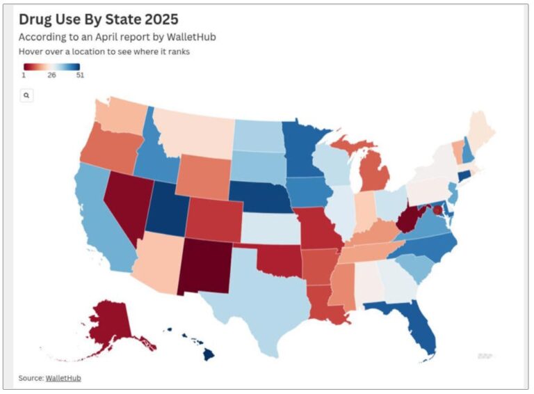 National Drug Prevention Alliance & PPP » Map Shows States With Highest ...